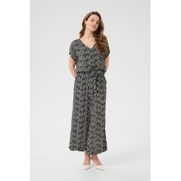Kaffe Overall KAmille Loose fit in Black/Chalk Graphic Lines | Gr.: 46