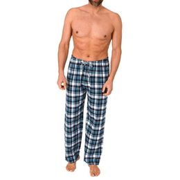 Normann Flanell Schlafanzug Pyjama Hose Karo - 76581 in t&uuml;rkis | Gr.: 50