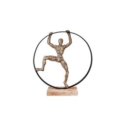 Gilde Skulptur Pose bronzefarben - (H) 45 cm | Gr.: onesize