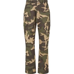 Urban Classics Herren Straight Leg Camo Cargo Pants in simplewoodcamo | Gr.: 28