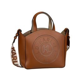 K by KARL LAGERFELD Karl Lagerfeld Handtasche K/Circle SM Perforated in Dark Tan | Gr.: onesize