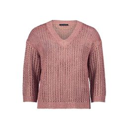 Betty Barclay Lochstrick-Pullover mit Pailletten in Ash Rose | Gr.: 42