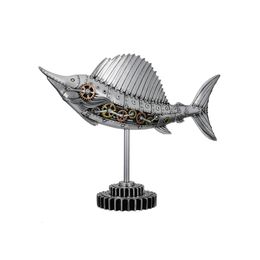 Gilde Figur Steampunk Sailfish silberfarben - (H) 36 cm | Gr.: onesize