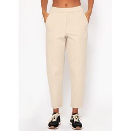 SASSYCLASSY Jersey Chinos mit Ziernaht in Beige | Gr.: S
