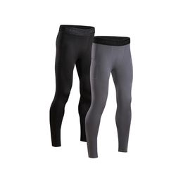 DANISH ENDURANCE Sporthose Compression in Black/Grey | Gr.: M