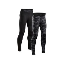 DANISH ENDURANCE Sporthose Power Compression in black/grey camo | Gr.: S