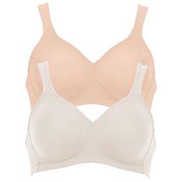 B&uuml;gelloser BH Anita "BH ohne B&uuml;gel Twin", Damen, Gr. 70, Cup F, bunt (champagner desert), Obermaterial: 70% Polyamid PA. 30% Elasthan EL., BHs