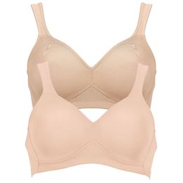 B&uuml;gelloser BH Anita "BH ohne B&uuml;gel Twin", Damen, Gr. 70, Cup F, beige (desert skin), Obermaterial: 70% Polyamid PA. 30% Elasthan EL., BHs
