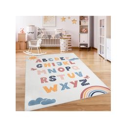 KADIMA DESIGN Kinderteppich waschmaschinenwaschbar Alphabet Kinderzimmer in Mehrfarbig | Gr.: 160 x 220 cm