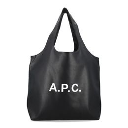 A.P.C. Shopper & Totes - Ninon Tote Bag With Logo - Gr. unisize - in Schwarz - f&uuml;r Damen