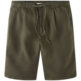 Knowledge Cotton Apparel Herrenshorts Leinen M Oliv