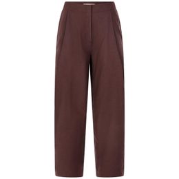 Christiane Strobel Damen-Bundfaltenhose XL Weinrot