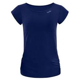 Sporttop WINSHAPE "AET130LS", Damen, Gr. XS, blau (dunkelblau), 85% Polyester, 15% Elasthan, Rundhals, Tops Sporttop, Functional Soft and Light