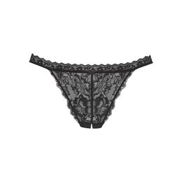 Petite Fleur Gold Thong female Black size 32/34