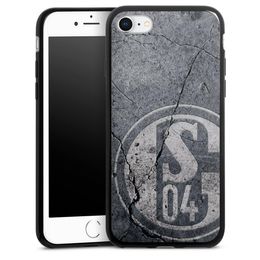 DeinDesign iPhone SE (2022) Handy Slim Case extra d&uuml;nn Silikon Handyh&uuml;lle schwarz H&uuml;lle Concrete Fc Schalke 04 Merchandise Silikon Slim Case