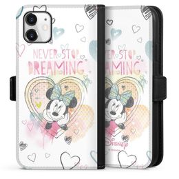 DeinDesign iPhone 11 Handy Klapph&uuml;lle Handyh&uuml;lle aus Kunst Leder schwarz Flip Case Official Licensed Product Minnie Mouse Disney Sideflip mit Lasche