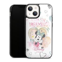 DeinDesign iPhone 13 Mini Handy Slim Case extra d&uuml;nn Silikon Handyh&uuml;lle schwarz H&uuml;lle Official Licensed Product Minnie Mouse Disney Silikon Slim Case