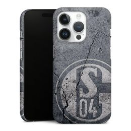 DeinDesign iPhone 14 Pro Handy Premium Case Smartphone Handyh&uuml;lle Schutzh&uuml;lle matt Merchandise Fc Schalke 04 Concrete Premium Case