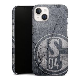 DeinDesign iPhone 14 Handy Premium Case Smartphone Handyh&uuml;lle Schutzh&uuml;lle matt Merchandise Fc Schalke 04 Concrete Premium Case