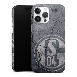 DeinDesign iPhone 14 Pro Max Handy Premium Case Smartphone Handyh&uuml;lle Schutzh&uuml;lle gl&auml;nzend Merchandise Fc Schalke 04 Concrete Premium Case