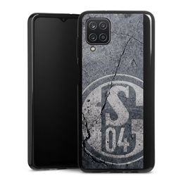 DeinDesign Galaxy A12 Handy Silikon H&uuml;lle Case schwarz Handyh&uuml;lle Fc Schalke 04 Concrete Merchandise