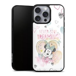 DeinDesign iPhone 16 Pro Max Handy Slim Case extra d&uuml;nn Silikon Handyh&uuml;lle schwarz H&uuml;lle Official Licensed Product Minnie Mouse Disney Silikon Slim Case