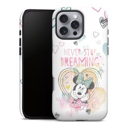 DeinDesign iPhone 16 Pro Max Handy Panzer Handyh&uuml;lle robuste Outdoor H&uuml;lle Schutzh&uuml;lle gl&auml;nzend Official Licensed Product Minnie Mouse Disney Tough Case