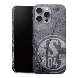 DeinDesign iPhone 16 Pro Max Handy Premium Case Smartphone Handyh&uuml;lle Schutzh&uuml;lle gl&auml;nzend Merchandise Fc Schalke 04 Concrete Premium Case