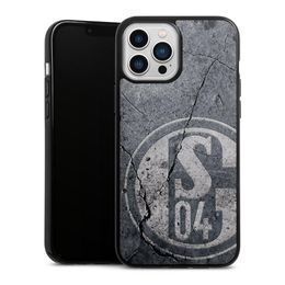 DeinDesign iPhone 13 Pro Max Handy Silikon H&uuml;lle Case schwarz Handyh&uuml;lle Merchandise Fc Schalke 04 Concrete