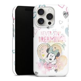 DeinDesign iPhone 15 Pro Handy Premium Case Smartphone Handyh&uuml;lle Schutzh&uuml;lle gl&auml;nzend Official Licensed Product Minnie Mouse Disney Premium Case