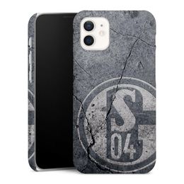 DeinDesign iPhone 12 mini Handy Premium Case Smartphone Handyh&uuml;lle Schutzh&uuml;lle matt Merchandise Fc Schalke 04 Concrete Premium Case