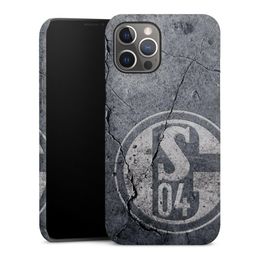DeinDesign iPhone 12 Pro Max Handy Premium Case Smartphone Handyh&uuml;lle Schutzh&uuml;lle matt Merchandise Fc Schalke 04 Concrete Premium Case