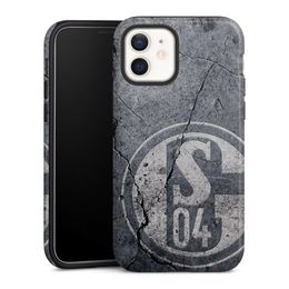 DeinDesign iPhone 12 mini Handy Panzer Handyh&uuml;lle robuste Outdoor H&uuml;lle Schutzh&uuml;lle gl&auml;nzend Merchandise Fc Schalke 04 Concrete Tough Case
