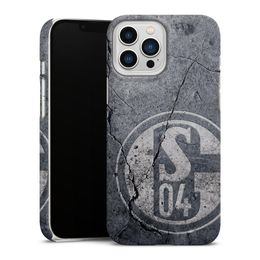 DeinDesign iPhone 13 Pro Max Handy Premium Case Smartphone Handyh&uuml;lle Schutzh&uuml;lle matt Merchandise Fc Schalke 04 Concrete Premium Case