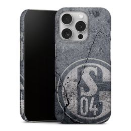 DeinDesign iPhone 16 Pro Handy Premium Case Smartphone Handyh&uuml;lle Schutzh&uuml;lle matt Merchandise Fc Schalke 04 Concrete Premium Case