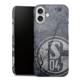 DeinDesign iPhone 16 Plus Handy Premium Case Smartphone Handyh&uuml;lle Schutzh&uuml;lle matt Merchandise Fc Schalke 04 Concrete Premium Case