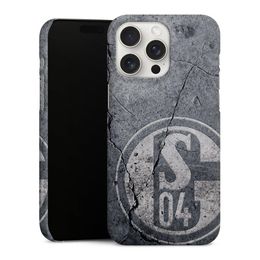 DeinDesign iPhone 15 Pro Max Handy Premium Case Smartphone Handyh&uuml;lle Schutzh&uuml;lle matt Merchandise Fc Schalke 04 Concrete Premium Case