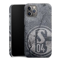 DeinDesign iPhone 12 Pro Handy Premium Case Smartphone Handyh&uuml;lle Schutzh&uuml;lle matt Merchandise Fc Schalke 04 Concrete Premium Case