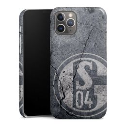 DeinDesign iPhone 12 Pro Handy Premium Case Smartphone Handyh&uuml;lle Schutzh&uuml;lle gl&auml;nzend Merchandise Fc Schalke 04 Concrete Premium Case