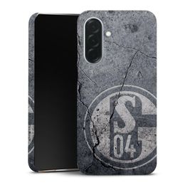 DeinDesign Galaxy A36 5G Handy Premium Case Smartphone Handyh&uuml;lle Schutzh&uuml;lle matt Merchandise Fc Schalke 04 Concrete Premium Case