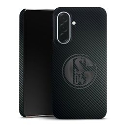 DeinDesign Galaxy A36 5G Handy Premium Case Smartphone Handyh&uuml;lle Schutzh&uuml;lle matt Fc Schalke 04 Metallic Look Carbon Premium Case