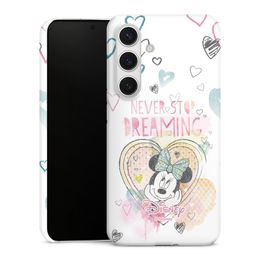 DeinDesign Galaxy S24 Handy Premium Case Smartphone Handyh&uuml;lle Schutzh&uuml;lle gl&auml;nzend Official Licensed Product Minnie Mouse Disney Premium Case