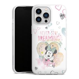 DeinDesign iPhone 13 Pro Handy Silikon H&uuml;lle Case wei&szlig; Handyh&uuml;lle Official Licensed Product Minnie Mouse Disney Silikon Case