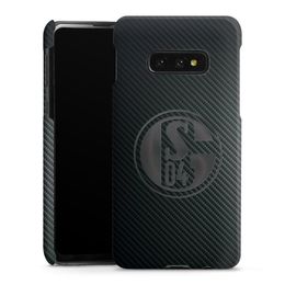 DeinDesign Galaxy S10e Handy Premium Case Smartphone Handyh&uuml;lle Schutzh&uuml;lle matt Fc Schalke 04 Metallic Look Carbon Premium Case