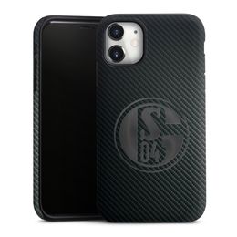 DeinDesign iPhone 11 Handy Panzer Handyh&uuml;lle robuste Outdoor H&uuml;lle Schutzh&uuml;lle matt Carbon Metallic Look Fc Schalke 04 Tough Case