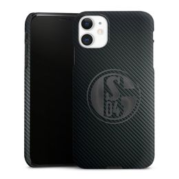 DeinDesign iPhone 11 Handy Premium Case Smartphone Handyh&uuml;lle Schutzh&uuml;lle matt Carbon Metallic Look Fc Schalke 04 Premium Case