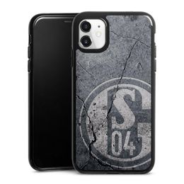 DeinDesign iPhone 11 Handy Silikon H&uuml;lle Case schwarz Handyh&uuml;lle Concrete Fc Schalke 04 Merchandise