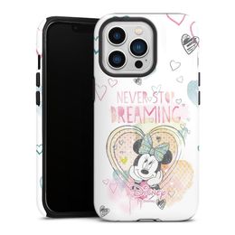DeinDesign iPhone 13 Pro Handy Panzer Handyh&uuml;lle robuste Outdoor H&uuml;lle Schutzh&uuml;lle gl&auml;nzend Official Licensed Product Minnie Mouse Disney Tough Case