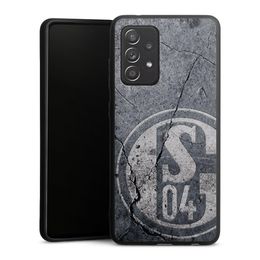 DeinDesign Galaxy A52s 5G Handy Premium Silikon H&uuml;lle Handyh&uuml;lle schwarz Case Concrete Fc Schalke 04 Merchandise Silikon Premium Case