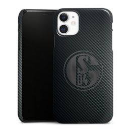 DeinDesign iPhone 11 Handy Premium Case Smartphone Handyh&uuml;lle Schutzh&uuml;lle gl&auml;nzend Carbon Metallic Look Fc Schalke 04 Premium Case